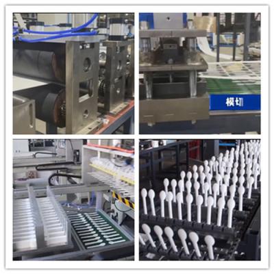 China 380V Disposable Cutlery Making Machine Fork Spoon 9 Layers Paper Cutlery Machine for sale