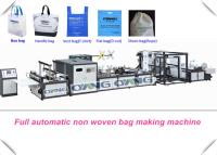 China loop handle non woven bag making machine sealing pp for t shirt bag / d cut bag for sale