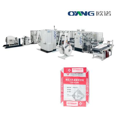 China PP Woven Bottom Valve Sacks Making Machine For Putty Power Bag for sale