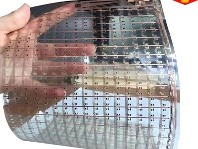China Transparent Flexible LED Screen with Double Layer Circuit Board and Fire Protection Level V0 for Easy Installation for sale