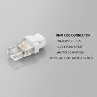 China 8MM Waterproof IP25 COB Connector with Quick Plug & Play for 24V/12V LED Strip Lighting for sale