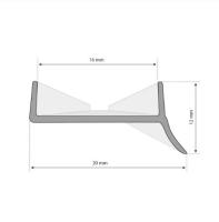 China PVC Seal Strip for Plinth Transition Bar in Bathroom Kitchen Hardness 30-90 Shore A for sale