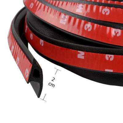China Custom Shape P Type Sealing Rubber Strip for Car Door 20mm or Customized Length/Width for sale