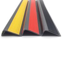 China Interior/Exterior Decoration Aluminium Stair Tread Nosing with Non Slip Rubber Insert for sale