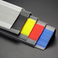 China Interior/Exterior Decoration Aluminium Stair Tread Nosing with Non Slip Rubber Insert for sale