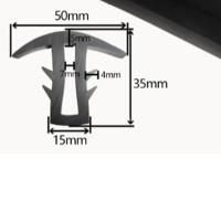China Hardness 20-90 Shore Solar Pv Panel T Shape Rubber Gasket Seal with Custom Size for sale