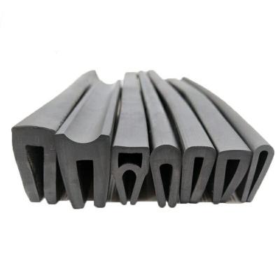 China Flexible Rubber Edge Trims for Glass or Metal Sheets U Profile EPDM or PVC Extrusion for sale