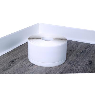 China Supply White PVC Self Adhesive RUBBER Skirting 70 20mm with Lead Time Mass Production for sale