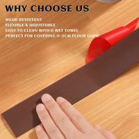 China Wood Crevice Joining Strip for Flooring Transition and Threshold in Black/White PVC for sale