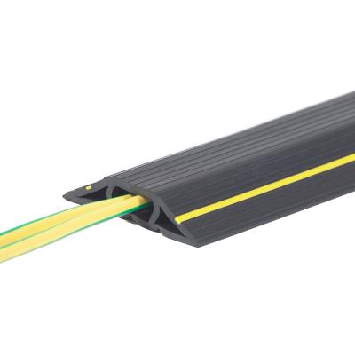 China Hardness 30-90 Shore Cable Protector 2 Channel Floor Cable Cover with Water Function for sale