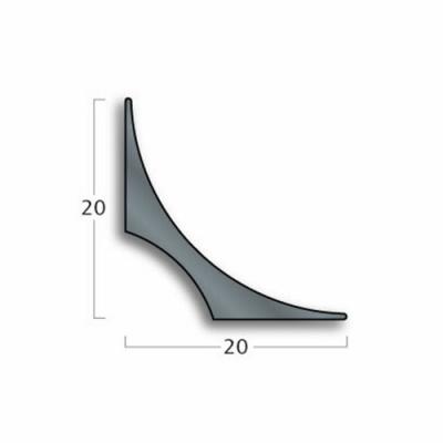 China Thickness 0.187'' to.75'' 20mmx20mm PVC Cove Formers for Sample 5-7days for sale