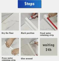 China 20-90 Shore A Hardness Sealing Strip for Bathroom Shower Room and Toilet Water Blocking for sale