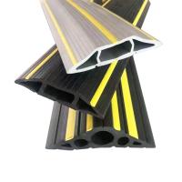 China Environmentally Friendly Yellow Black Weather Defender XL Garage Door Threshold Floor Seal Water Stop for sale