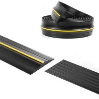 China Environmentally Friendly Yellow Black Weather Defender XL Garage Door Threshold Floor Seal Water Stop for sale