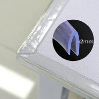China 150C Temperature Clear U Channel Edge Protection Trim for Glass Custom Color/Size/Shape for sale