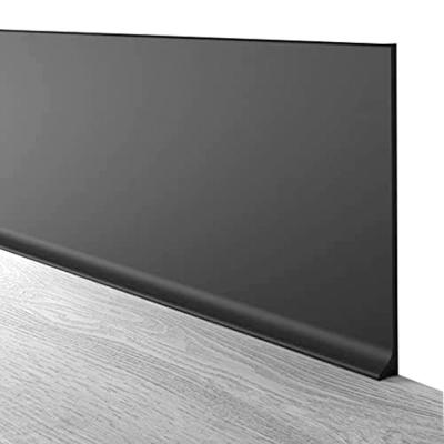 China Flexible Vinyl Wall Base Rubber Cove Base with Toe 0.5'' to 8'' Height Black for sale