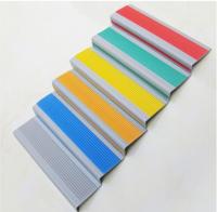 China IATF Certified PVC Vinyl Stair Treads with Non-slip Rubber Nosing Staircase Steps for sale