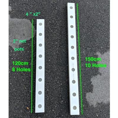 China Customizable NFT Pipes PVC Channel 2 Meters Length 100x50mm for Hydroponic Growing for sale