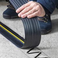 China 95mm or 110mm Width Water Stopper Garage Door Bottom Rubber Threshold Trim for sale
