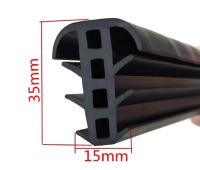 China Solar Panel Sealing Strip in Black EPDM Rubber for T Shape Waterproofing Solutions for sale