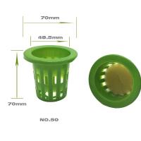 China Food Grade Plastic PP 2inch Black Mesh Net Clay Pot Hydroponic Plant Cups with Sponge for sale