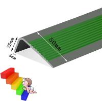 China Anti-Slip PVC Rubber Stair Nosing Edge Trim with Cutting Service and Protective Strip for sale