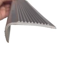 China Protective L Shape PVC Rubber Stair Nosing Edge Trim for Slip Resistant Stair Treads for sale