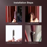China Customer's Request Sealing Insert Wood Door with PU Coat Weatherstripping and Threshold for sale