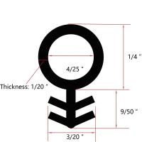 China Custom Supply EPDM Aluminum Window Door Protection Rubber Sealing Strip with Slot for sale