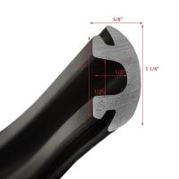 China Eco-friendly Black Boat Edge Protective Bumper Rubber Strip for Boat Protection Needs for sale