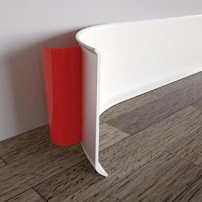 China Customized Color Dry Back Vinyl Wall Base Trim with Rubber Material and Stick Adhesive for sale