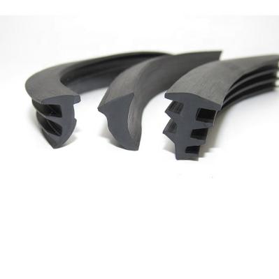 China Extrusion Processing TPE Bulb Seals for Wooden Door Slot Groove Black or Other Rubber for sale