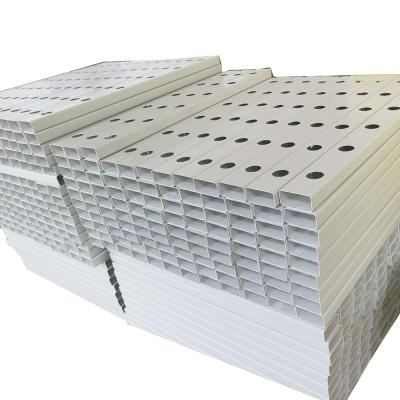 China Mass Production Hydroponic NFT PVC Tube NFT Pipe System with 100mm*100mm Size for sale