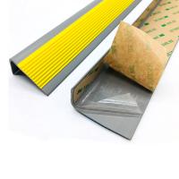 China Non-Slip Rubber Stair Nosing Edge Trim Strips for Tile Wood Grey Stair Edge Protector for sale