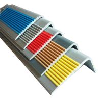 China Non-Slip Rubber Stair Nosing Edge Trim Strips for Tile Wood Grey Stair Edge Protector for sale