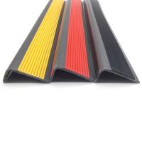 China Non-Slip Rubber Stair Nosing Edge Trim Strips for Tile Wood Grey Stair Edge Protector for sale