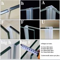 China Transparent Customized PVC Shower Door Bottom Seal Glass Seal Strip for Bathroom Door for sale