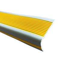 China Cutting Non-Slip Rubber Stair Nosing Edge Trim Strips for White Stair Edge Protection for sale