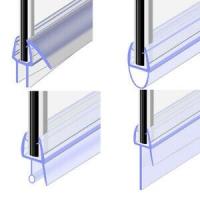 China Transparent Customized PVC Shower Door Bottom Seal Glass Seal Strip for Bathroom Door for sale