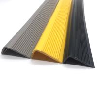 China Cutting Non-Slip Rubber Stair Nosing Edge Trim Strips for White Stair Edge Protection for sale