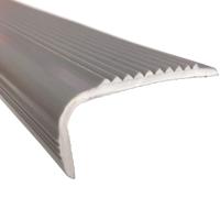 China Cutting Non-Slip Rubber Stair Nosing Edge Trim Strips for White Stair Edge Protection for sale