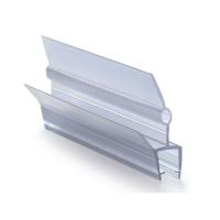 China Black PVC Custom Shower Door Bottom Sealing Strip for Bathroom Glass Door Waterproof for sale