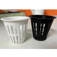 China Clear 2 Inch Hydroponic System Plastic Mesh Basket Nursery Net Pot For NFT Plant Grow for sale