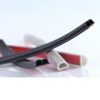 China Windproof D Shape Rubber Door Sealing Strip with Simple Adhesive Tape Installation for sale
