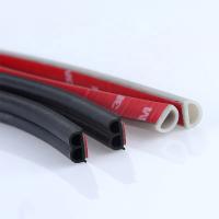 China Windproof D Shape Rubber Door Sealing Strip with Simple Adhesive Tape Installation for sale