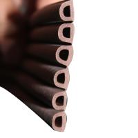 China Windproof D Shape Rubber Door Sealing Strip with Simple Adhesive Tape Installation for sale