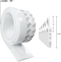 China White Strong Adhesive Door Bottom Rubber Seal Strip for Bedroom and House Door 50*5 mm for sale
