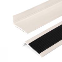 China Anti-skidding PVC Rubber Stair Nosing Edge Trim with Custom Size and Moulding Service for sale