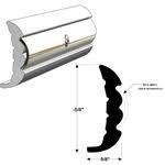 China Black Rigid Boat Rubber Rail With 316 Stainless Steel Insert for Customized Boats for sale