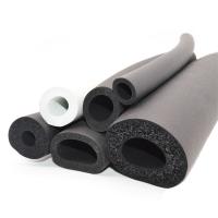 China White Pre Slit Insulation Rubber Foam with Adhesive 8mm*10mm or Customizable for sale